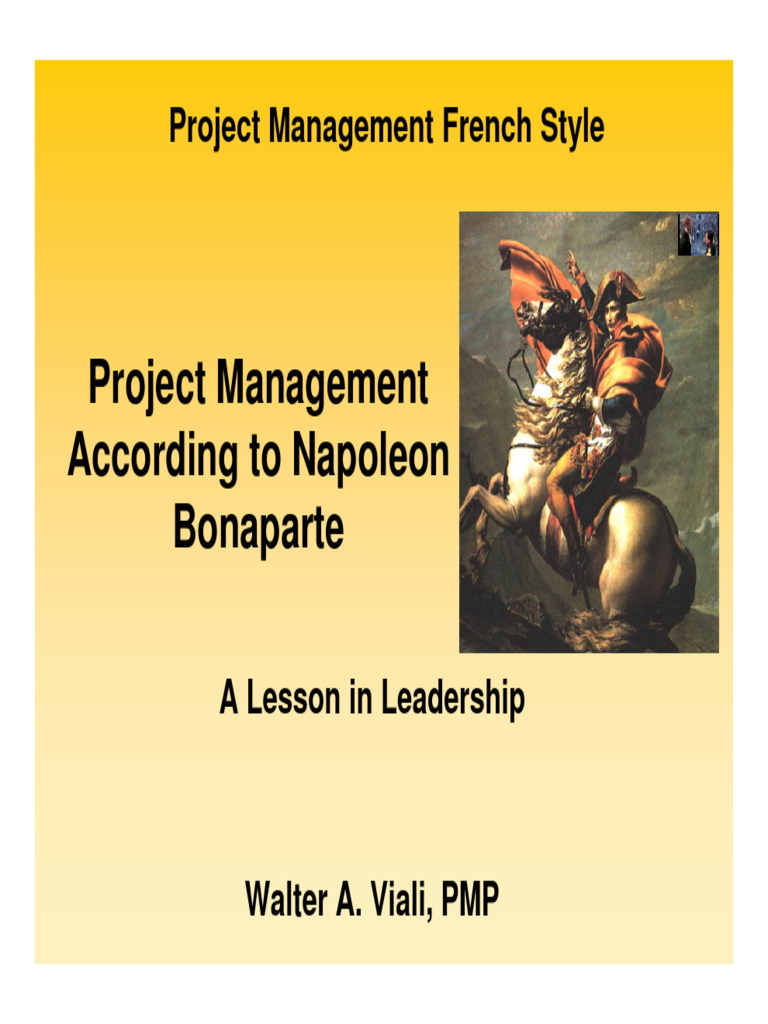Proj MGMT According To Napoleon Bonaparte (PDFDrive) | PDF | Napoleon | Leadership