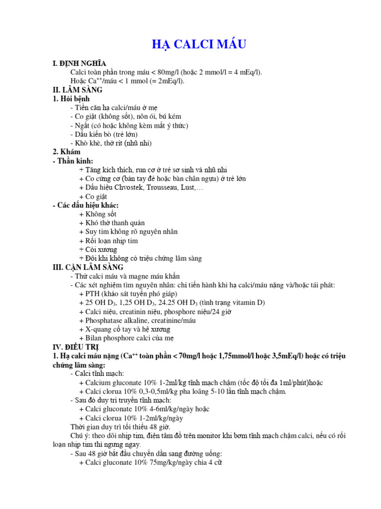 Ha-Calci-Mau BV Nhi Đ NG | PDF