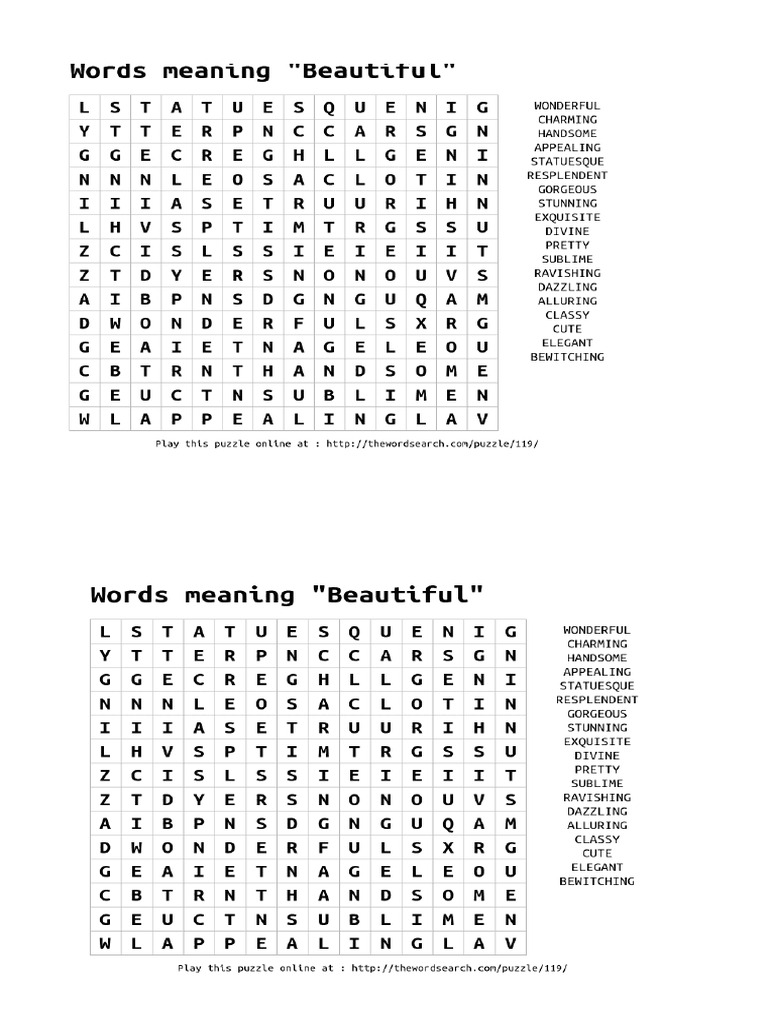 Word Search Synonyms | PDF