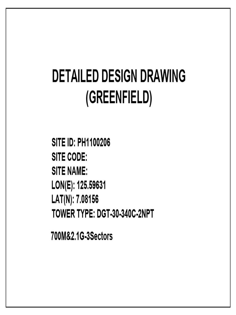 Greenfield Telecom Site Design Plans | PDF | High Voltage | Insulator ...