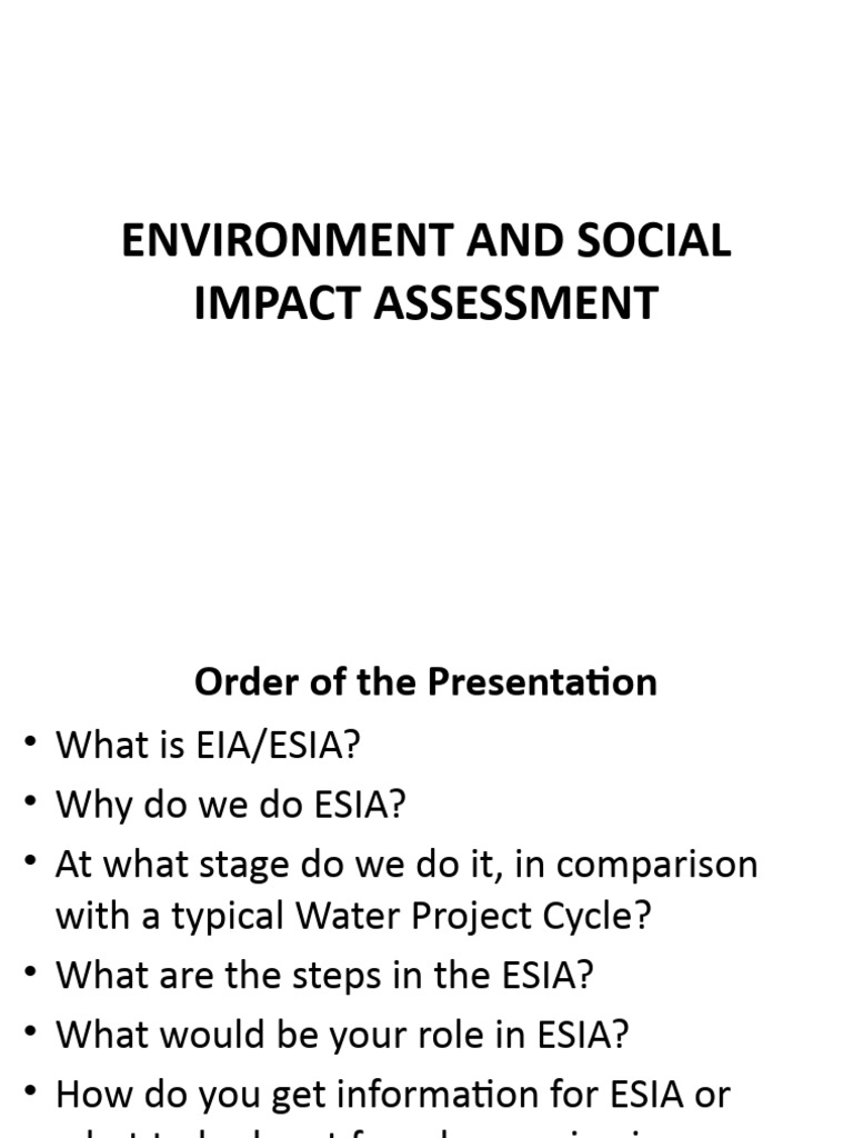 EIA Class Notes | PDF | Environmental Impact Assessment | Environmental ...