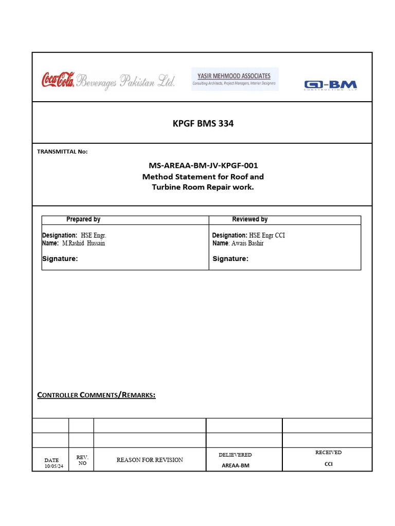 WMS Roof Sheet Replacement-BMS-334-1 | Download Free PDF | Crane ...
