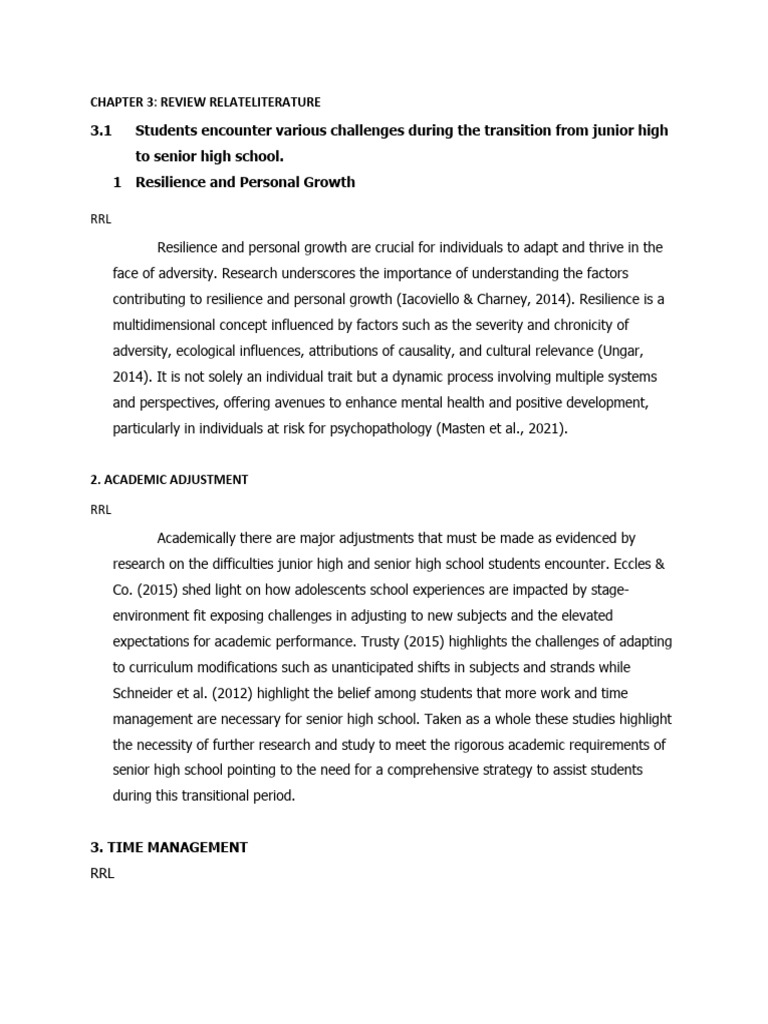 Chapter 3 RRL | PDF | Psychological Resilience | Stress (Biology)