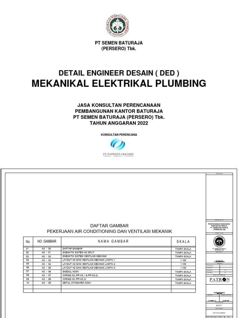 A. DED MEP BATURAJA | PDF