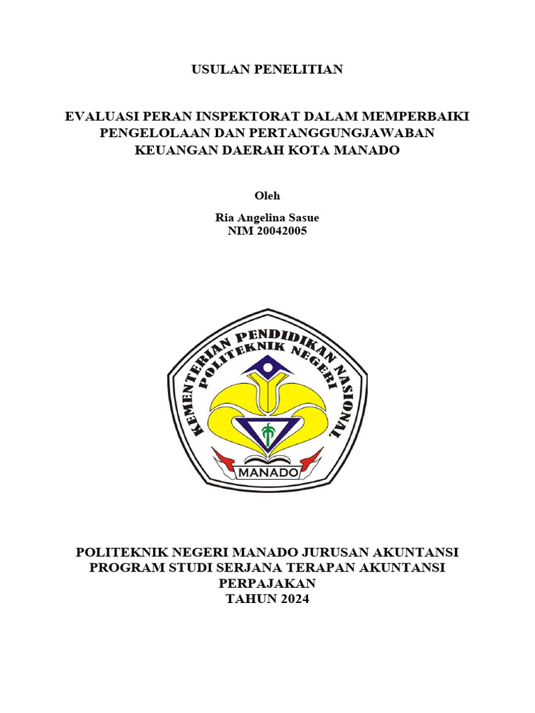 Evaluasi Peran Inspektorat Manado | PDF | Bisnis