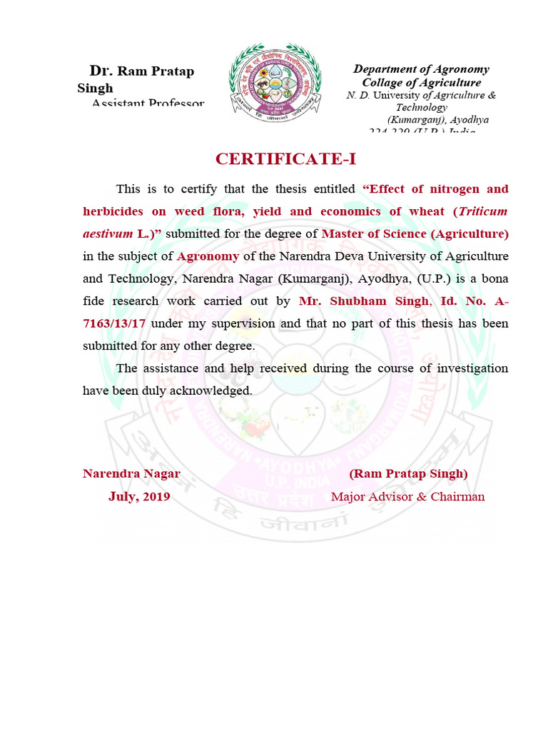 4 Certificates FINAL | PDF | Agronomy | Agriculture