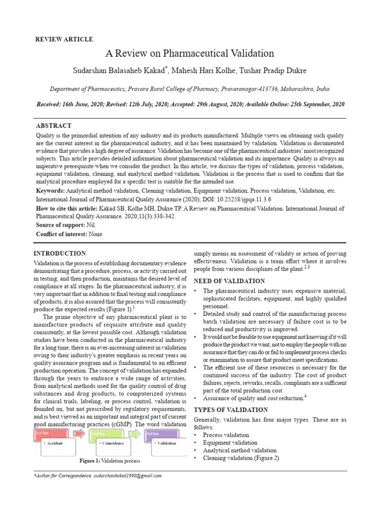Pharma Validation Essentials | PDF | Verification And Validation ...