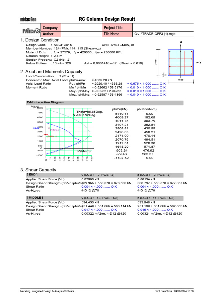 Midas Gen: 1. Design Condition | Download Free PDF | Structural Engineering