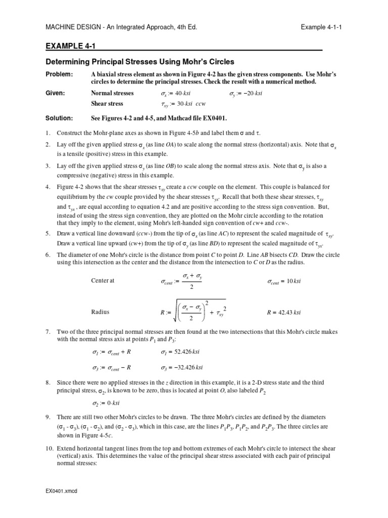 EX0401 | PDF | Stress (Mechanics) | Solid Mechanics