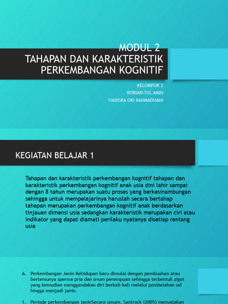 Modul 2 Metode Pengembangan Kognitif. Kel 2 | PDF