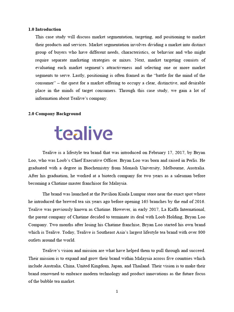 MKT Case Study | PDF | Brand | Market Segmentation