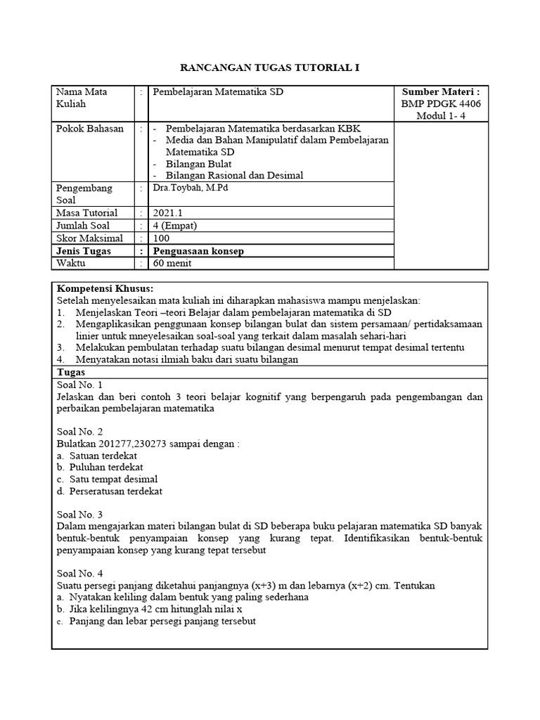 Tugas Tutorial I Putri Vinayaka (856754048) | PDF