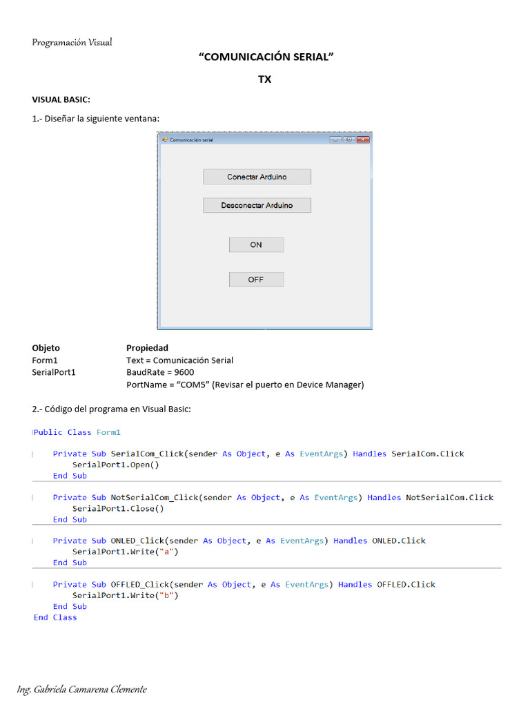 Comunicación Serial en Visual Basic | PDF