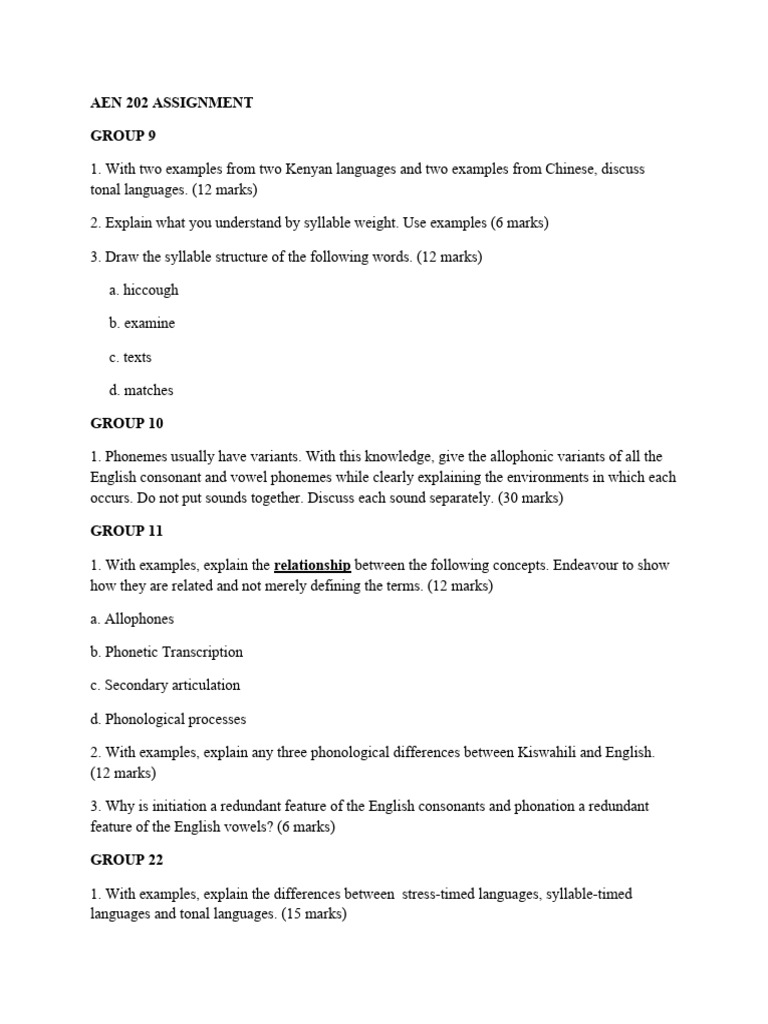 AEN 202 ASSIGNMENTS | PDF