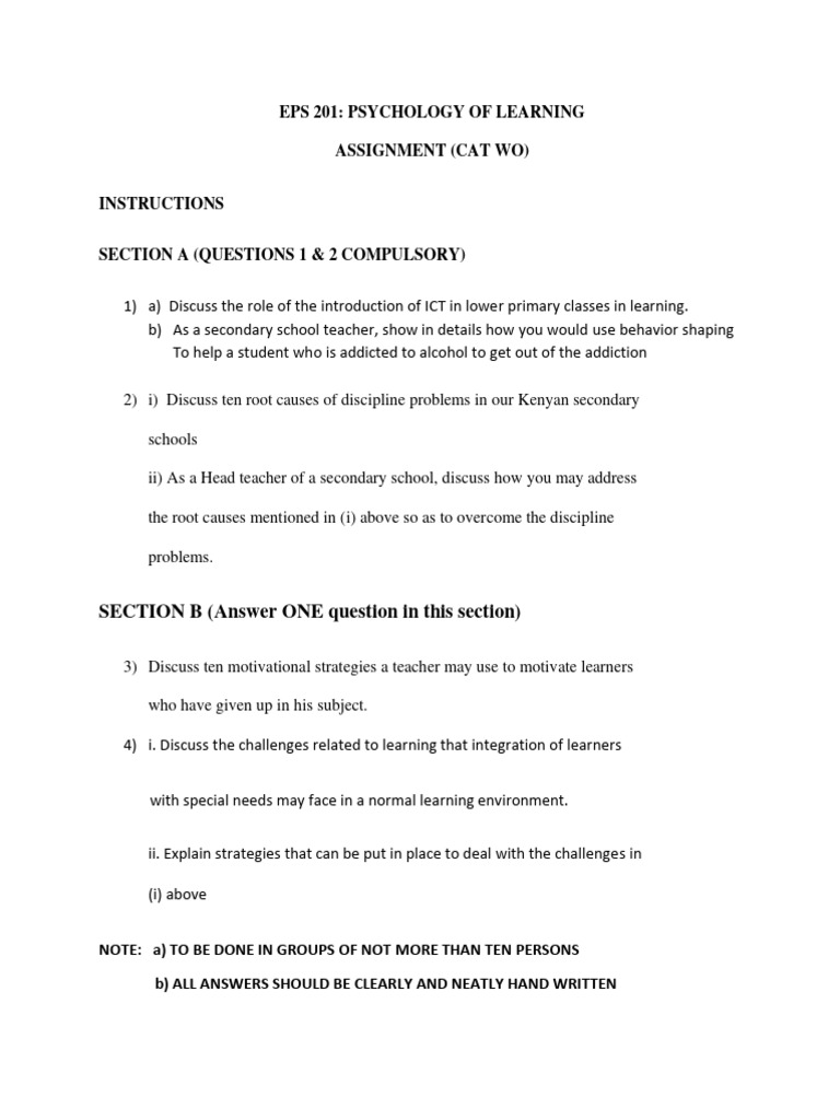 Eps 201 Assign. 2024 | PDF