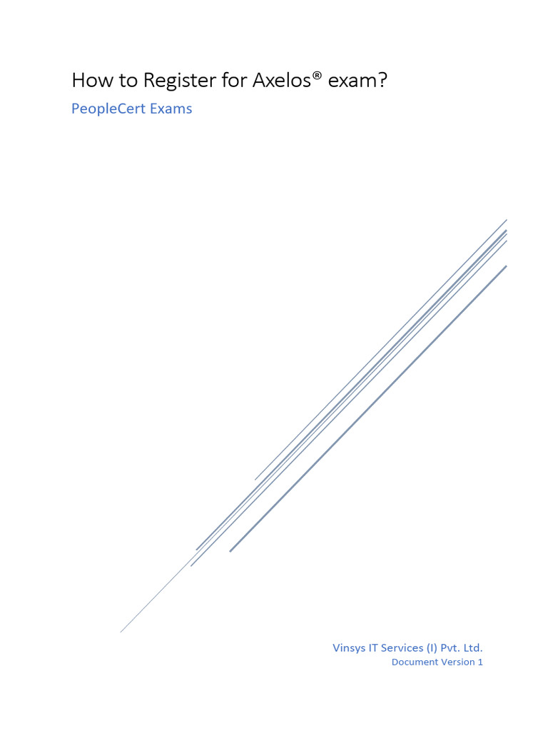 How To Register For Axelos Exam | PDF | Software | Cyberspace