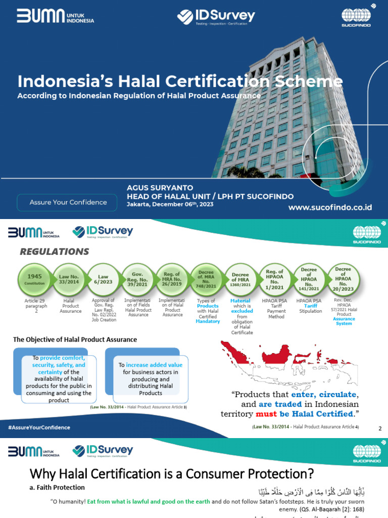 Indonesia's Halal Certificate Mechanism - 06122023 | PDF | Medical ...