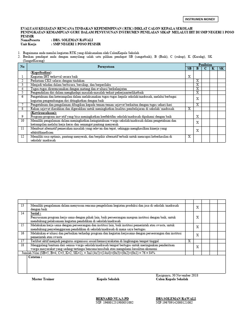 Form Monev RTK. | PDF | Karier & Perkembangan