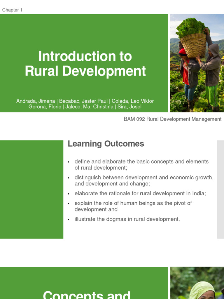 Rural Development Group 1 | PDF | Agriculture | Poverty