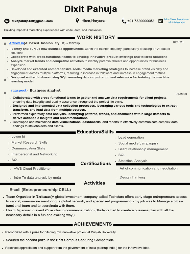 Dixit Resume | PDF | Data | Data Analysis