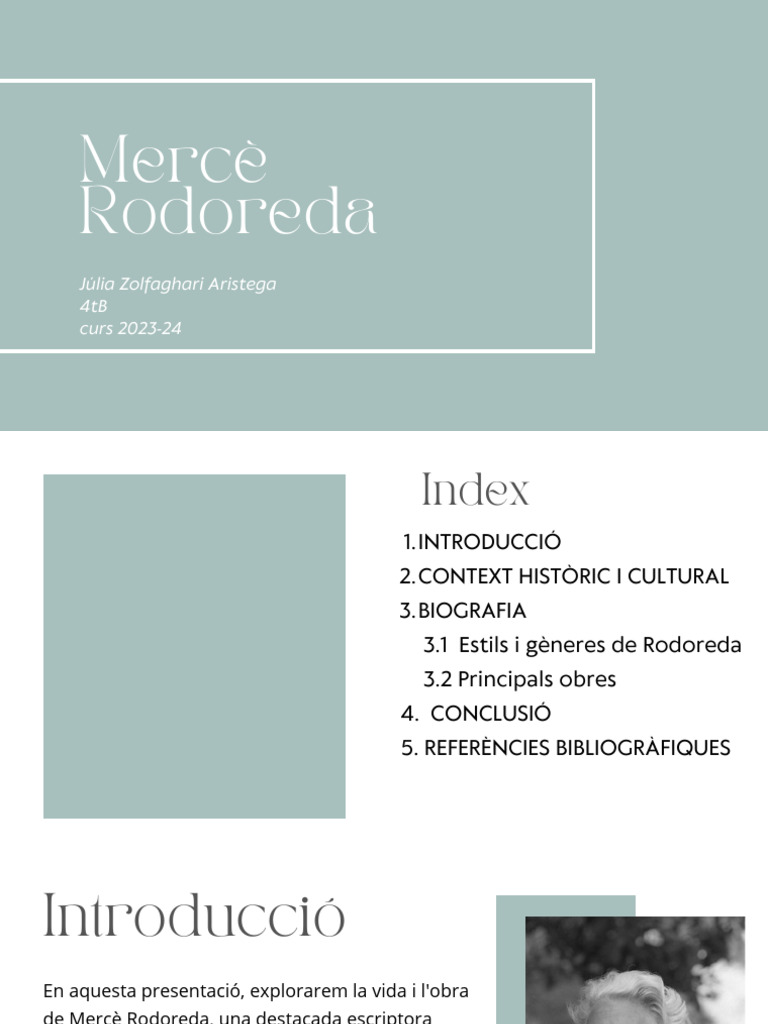 Presentació Merce Rodoreda | PDF