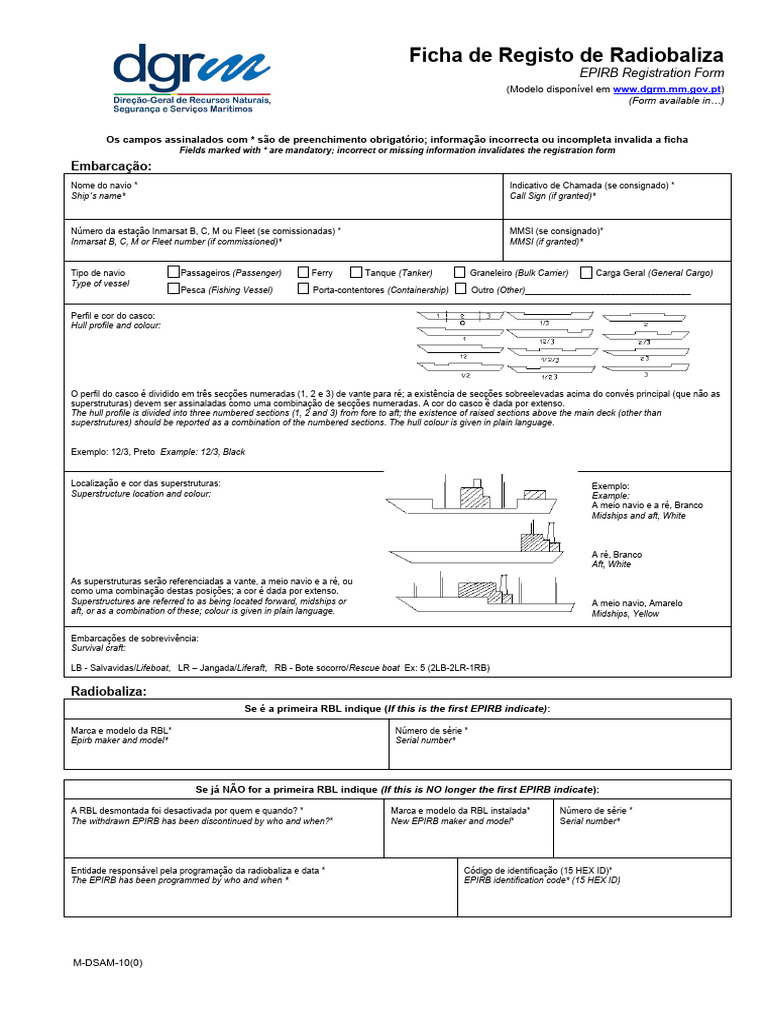 Ficha de Registo de Radiobaliza | PDF | Transporte de mercadorias ...