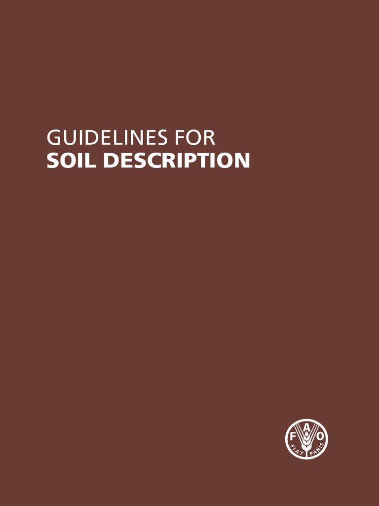Guidelines For Soil Description 2006-1 | PDF | Soil | Porosity