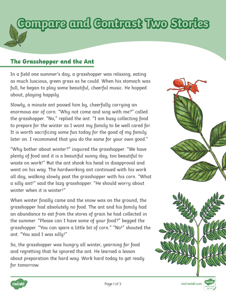 Comepare and Contrast Two Stories | PDF