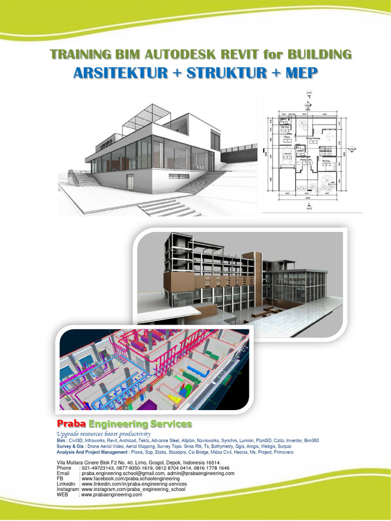 2024 - BROSUR - Training Autodesk Revit Gedung (Arsitek+Structure+MEP ...