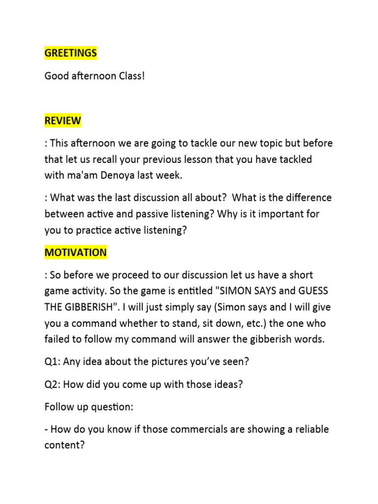 GR9 Class Script | PDF | Fallacy | Reason
