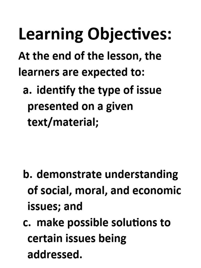 Objectives | PDF