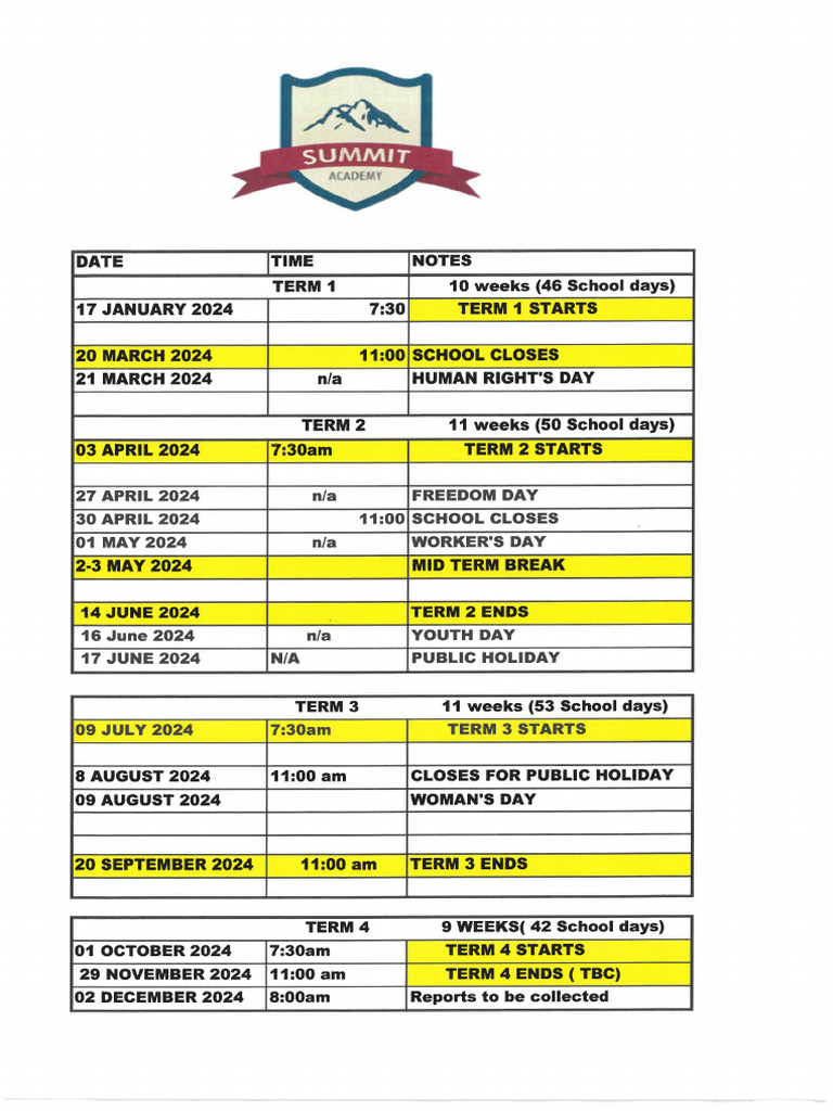 Year Calender 2024 | PDF