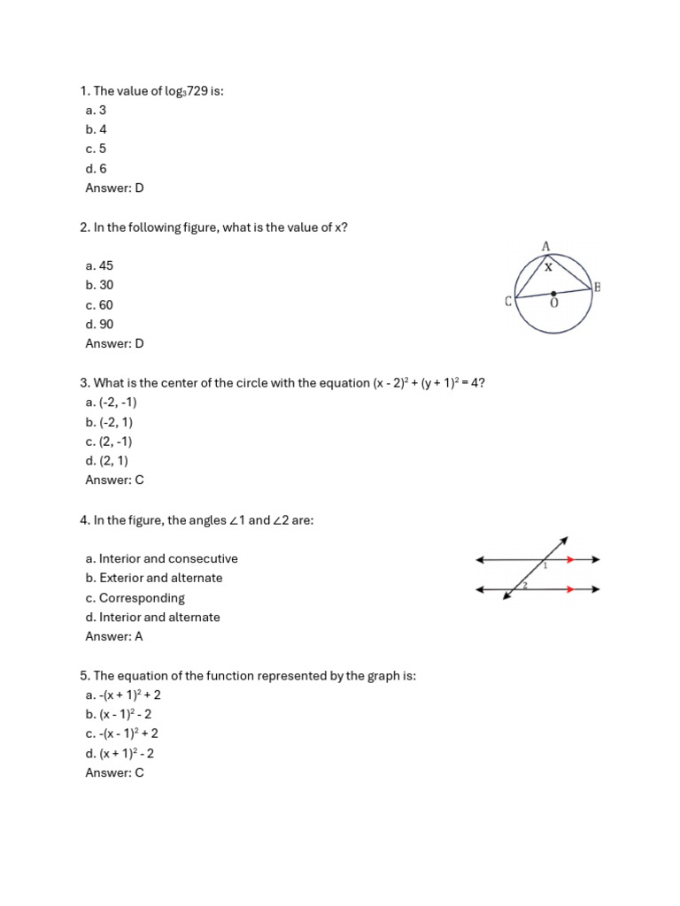 Yellow MATH - Saturday Night | PDF | Geometry | Mathematical Objects