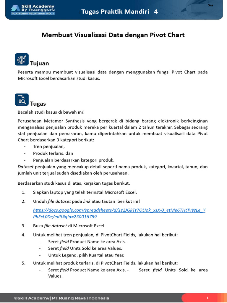 TPM 2 Membuat Visualisasi Data Dengan Pivot Chart - AEP SAEPUDIN | PDF