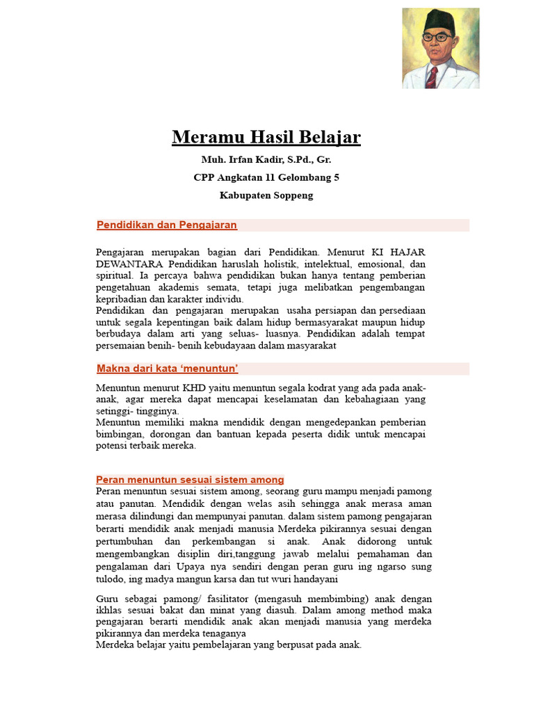 Arti Meramu dalam Pendidikan Holistik | PDF