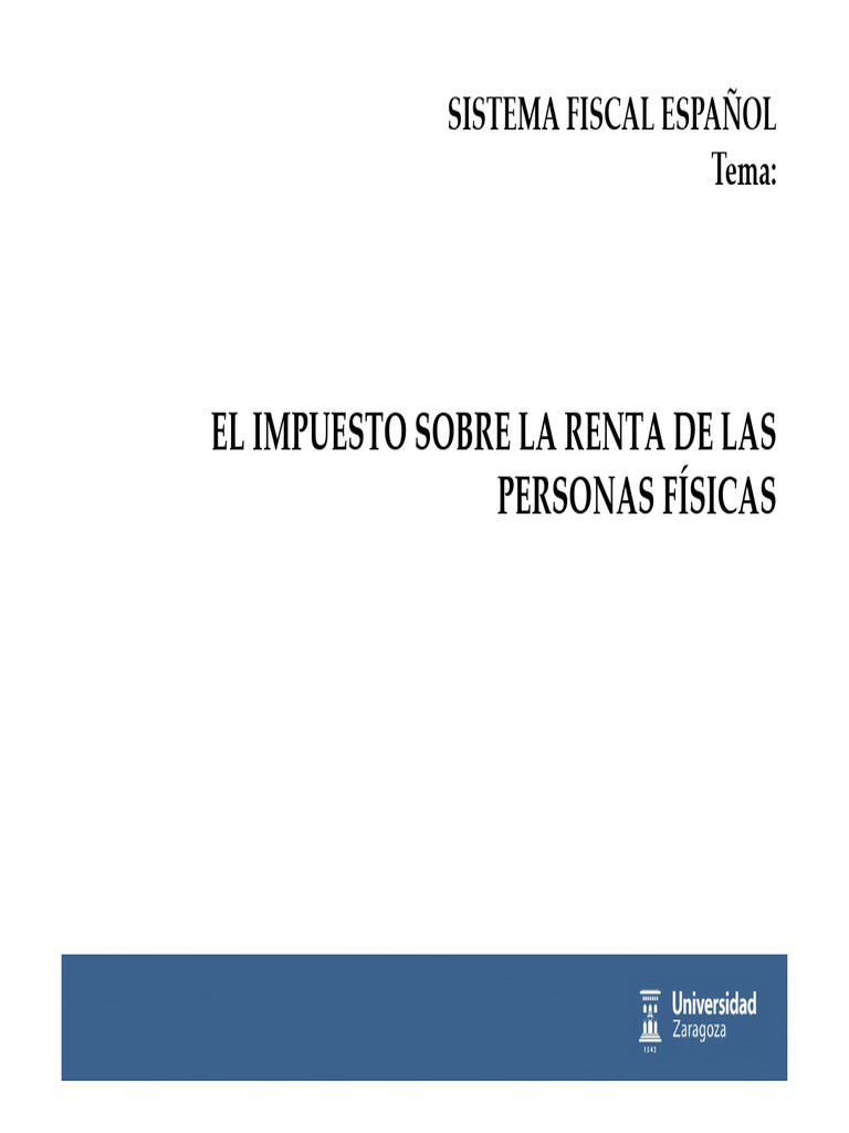Diapositivas Tema Irpf | Descargar gratis PDF | Impuestos | Salario