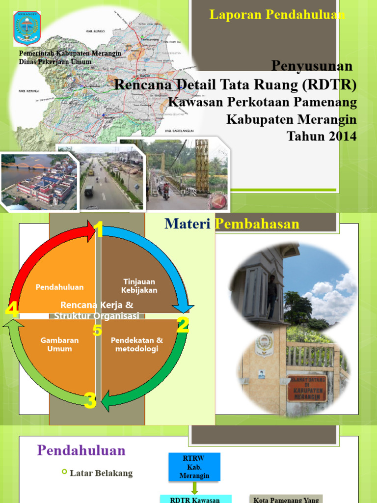 Presentasi Laporan Pendahuluan RDTR Pamenang | PDF