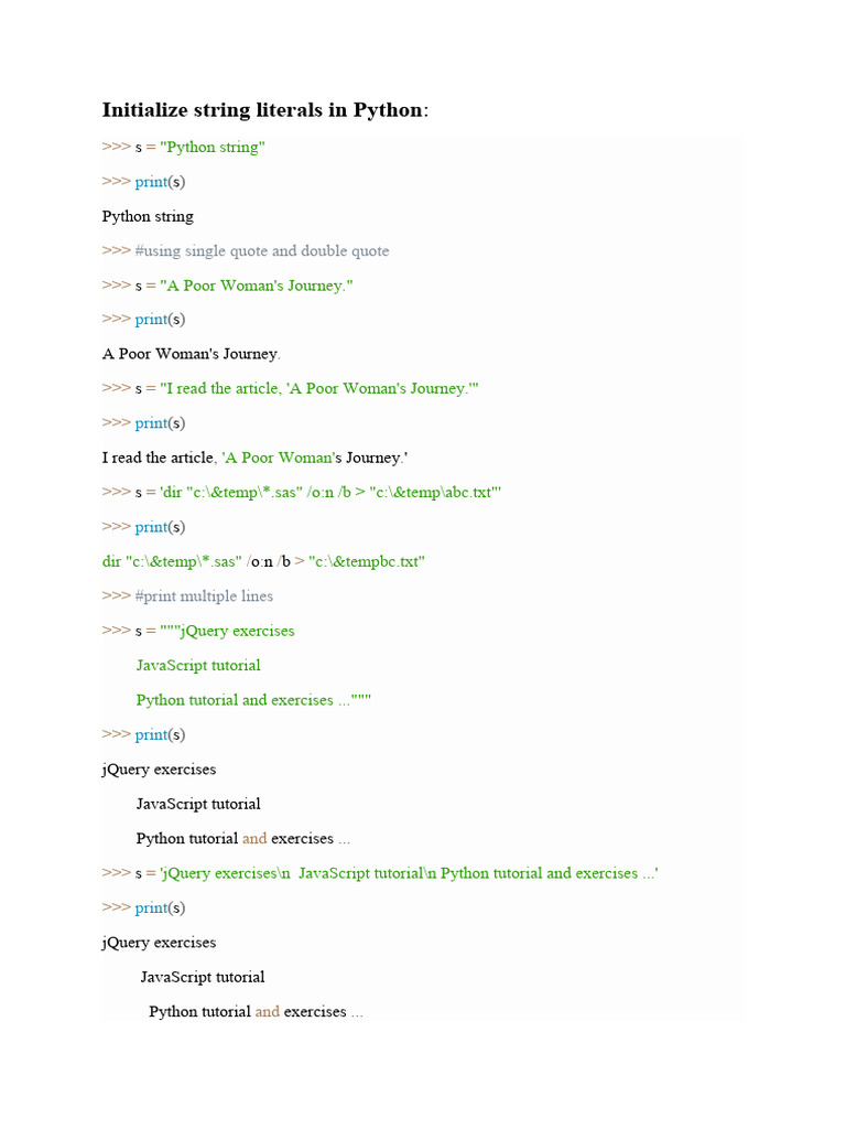 String in Python | Download Free PDF | String (Computer Science ... String in Python | Download Free PDF | String (Computer Science ...