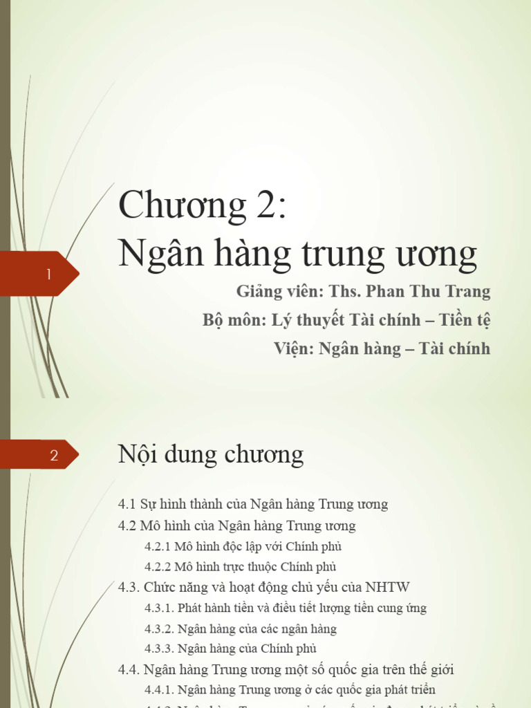 Chương 2 NHTW Compressed | PDF