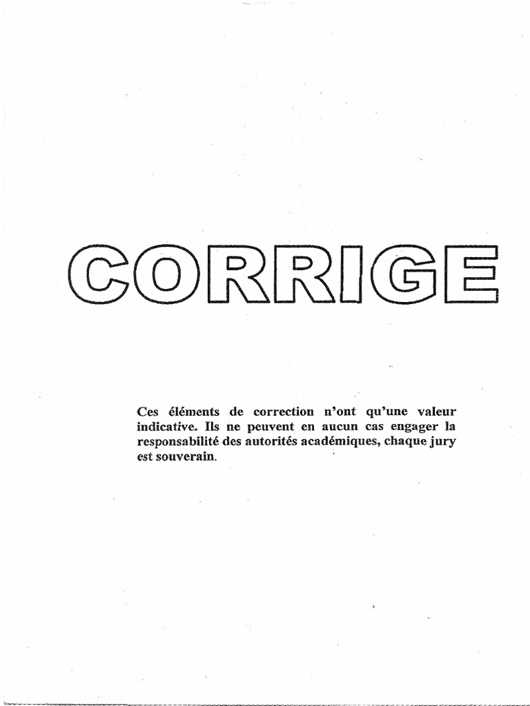 2007 Corrigé | PDF
