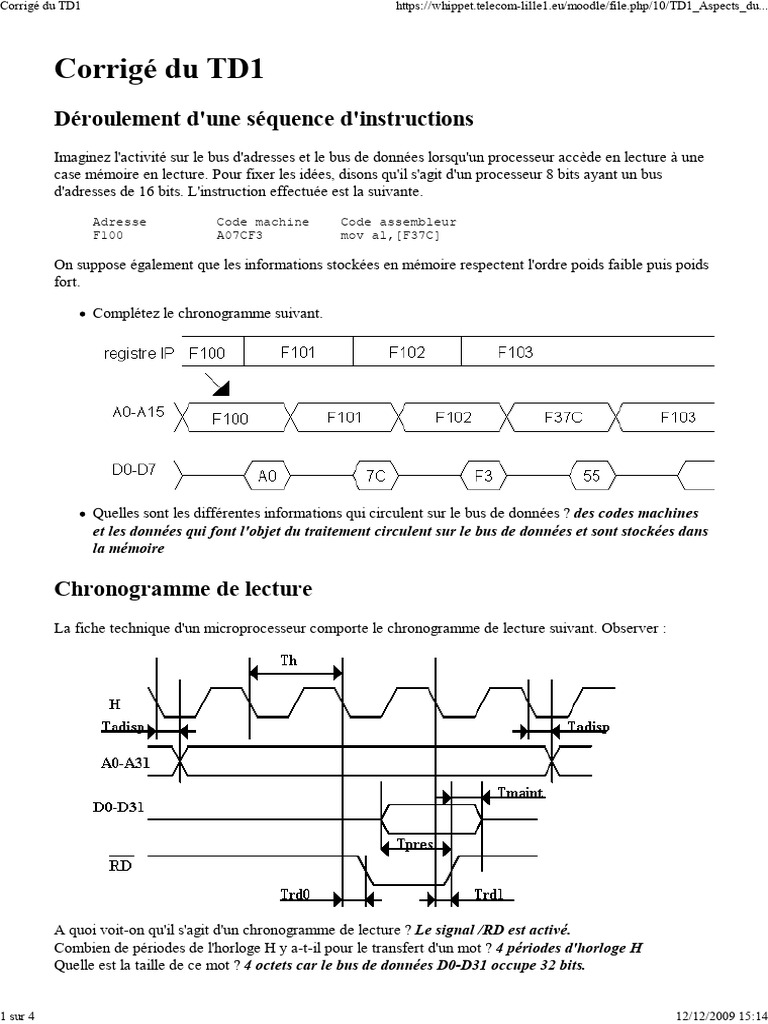 Corriges TD | PDF | Pointeur (programmation) | Variable (informatique)