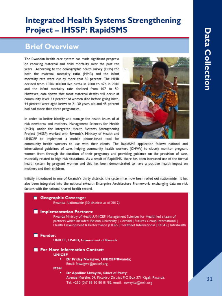 Integrated Health Systems Strengthening Project Ihssp | PDF | Maternal ...