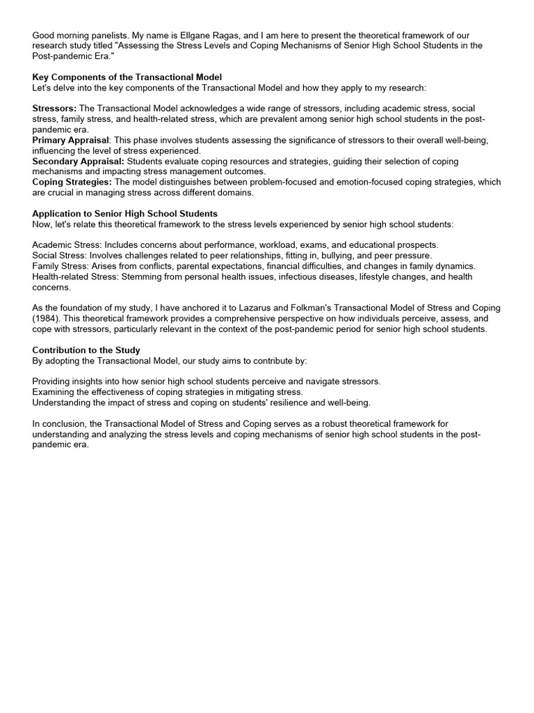 SCRIPT | PDF | Stress Management | Stress (Biology)