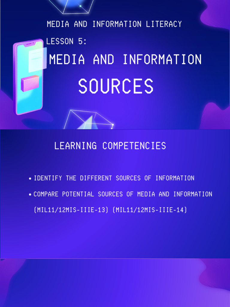 MIL Reporting g5 Media and Information Sources 1 | PDF | Information ...