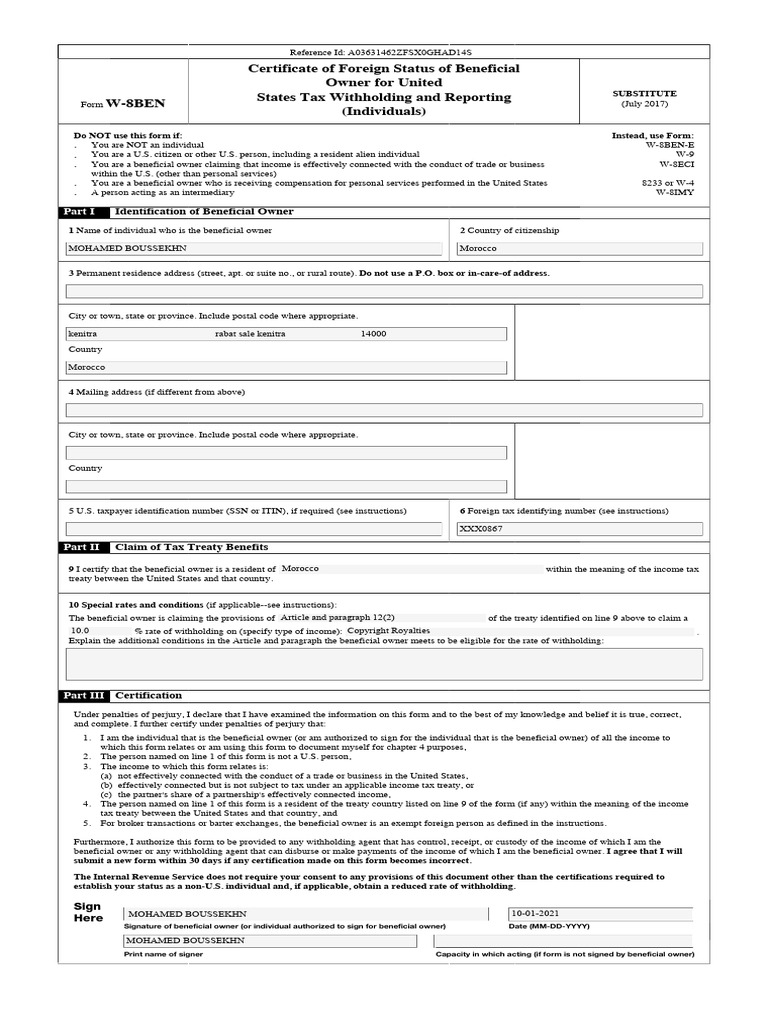 Tax-interview | PDF | Tax Treaty | Irs Tax Forms