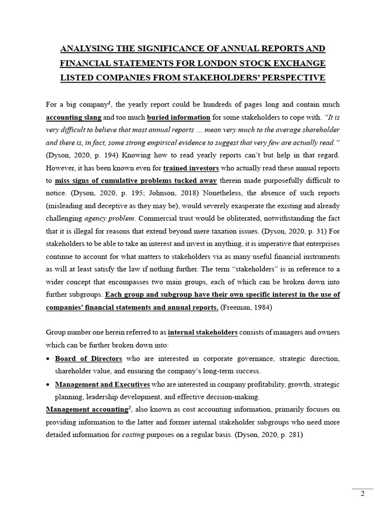 Stakeholders' View on LSE Reports | PDF | Loans | Credit