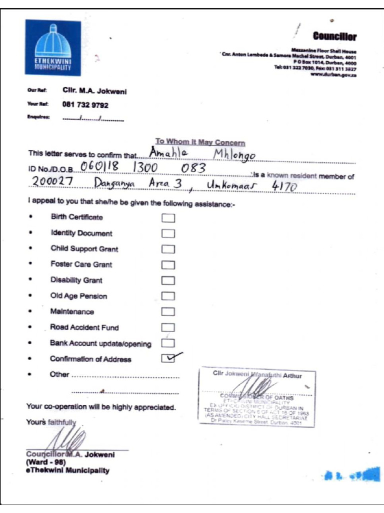 Proof of Residence | PDF