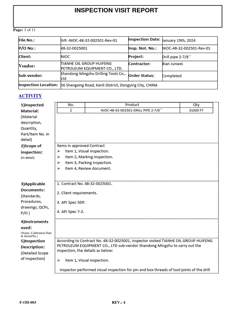 IVR - 48-32-002501-Rev-01 | PDF | Pipe (Fluid Conveyance) | Sheet Metal