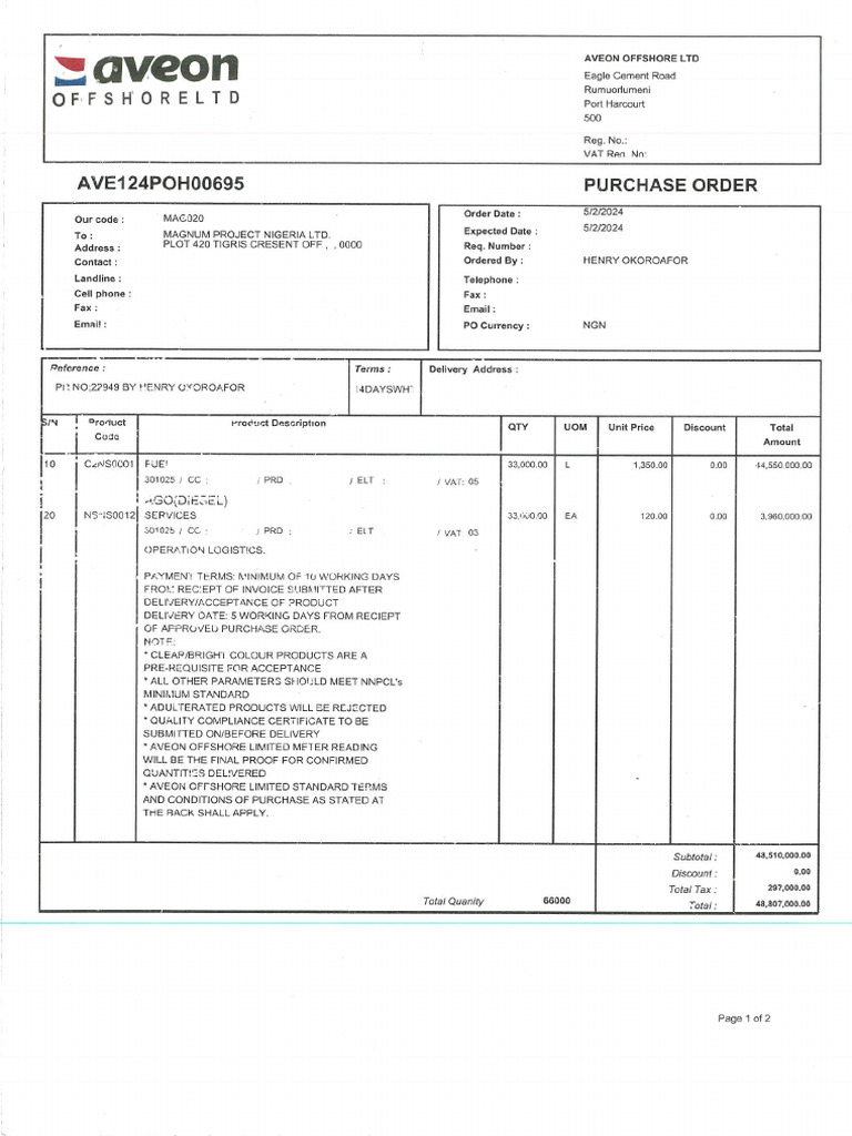 Aveon Offshore | PDF