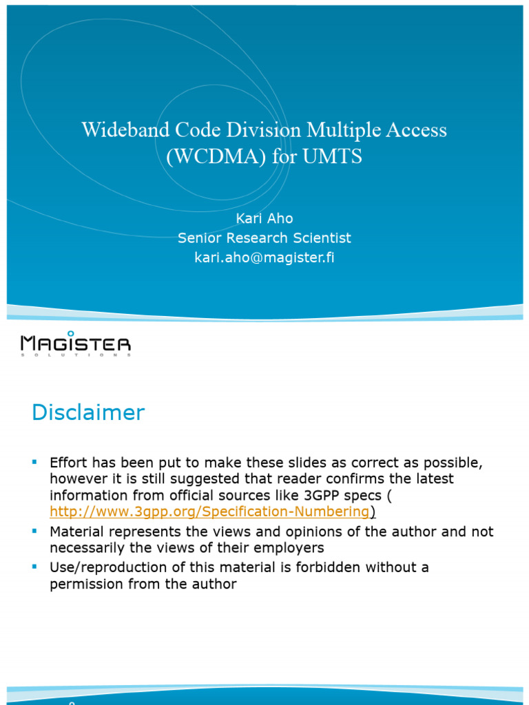 WCDMA Systems 004 | PDF | High Speed Packet Access | Multicast